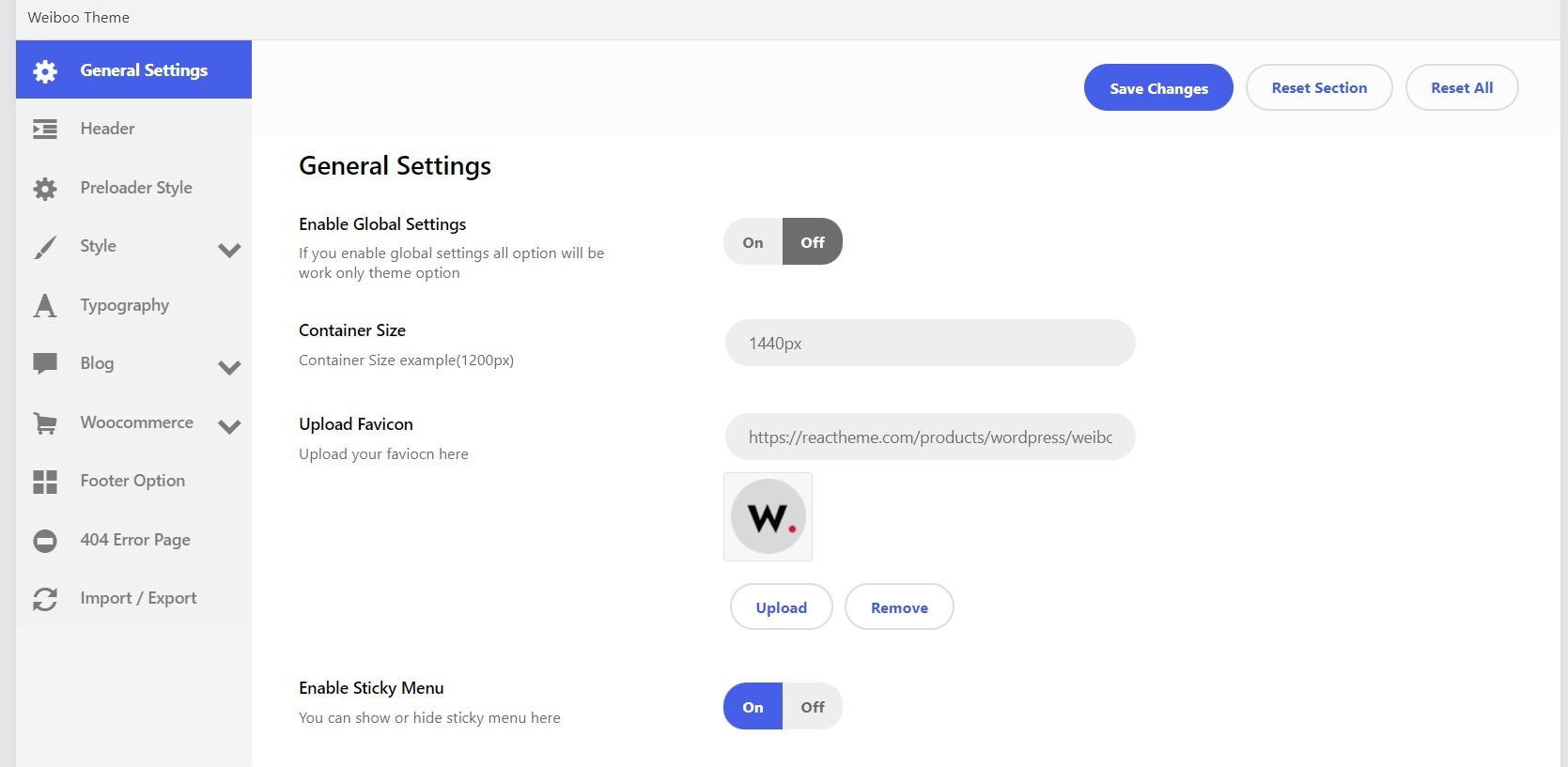 General Sections - WordPress Themes & Plugin