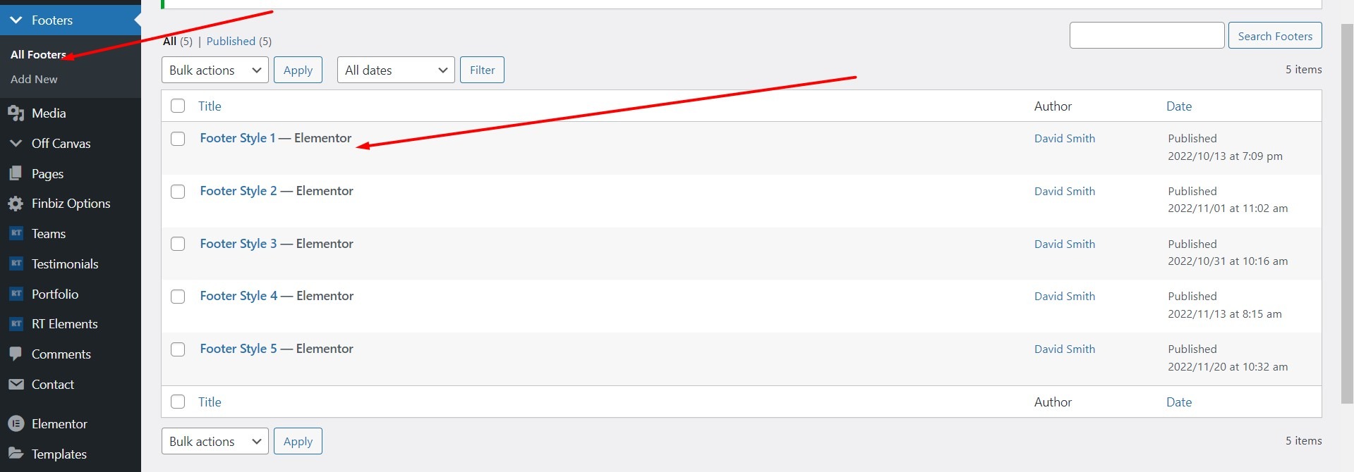 Edit Footer Information - WordPress Themes & Plugin