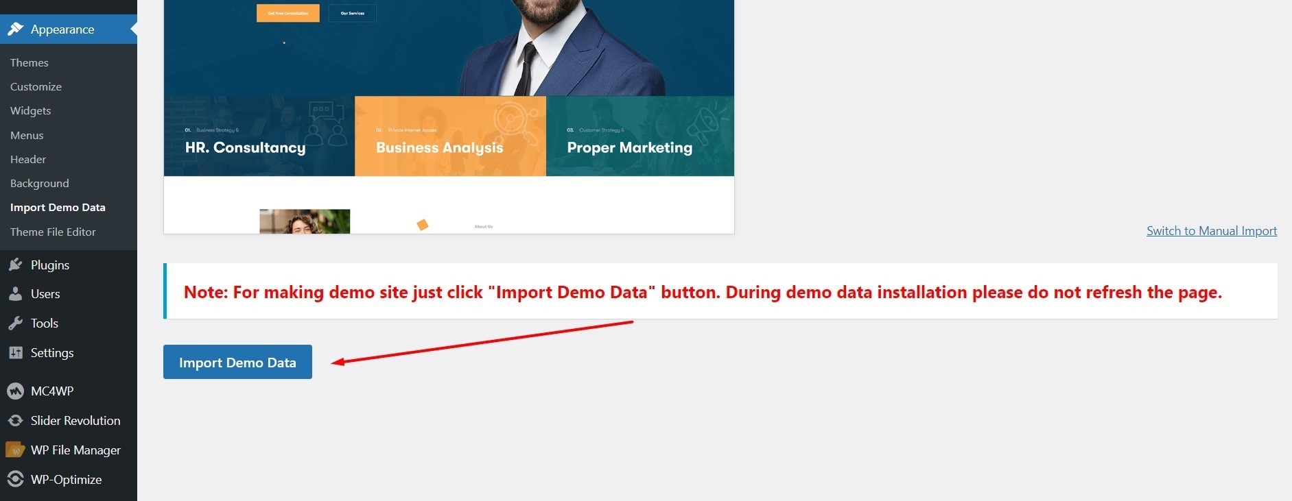 Importing Demo Content - WordPress Themes & Plugin